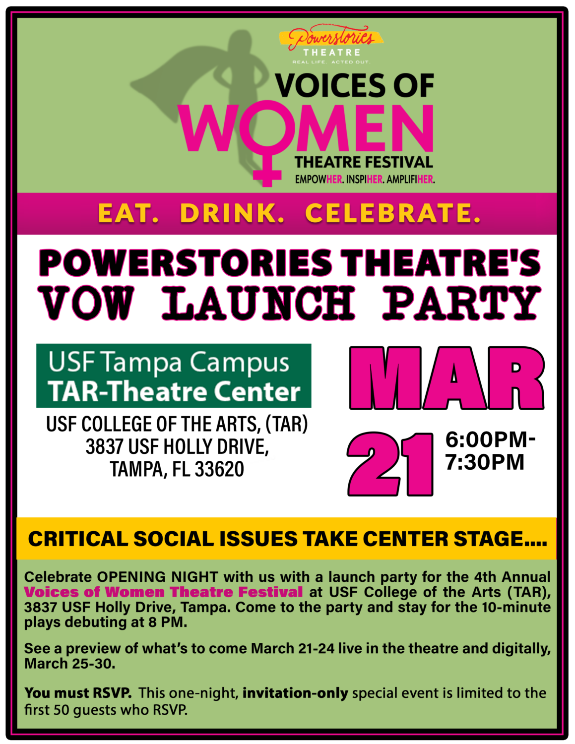 2024 Voices of Women Theatre Festival | Powerstories Theatre Tampa | Girlstories Leadership ...